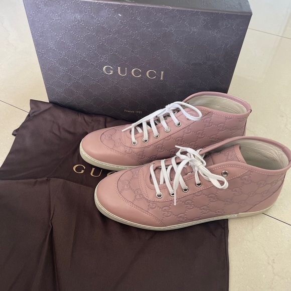 Shoes | Gucci Pink Womens Sneakers | Poshmark